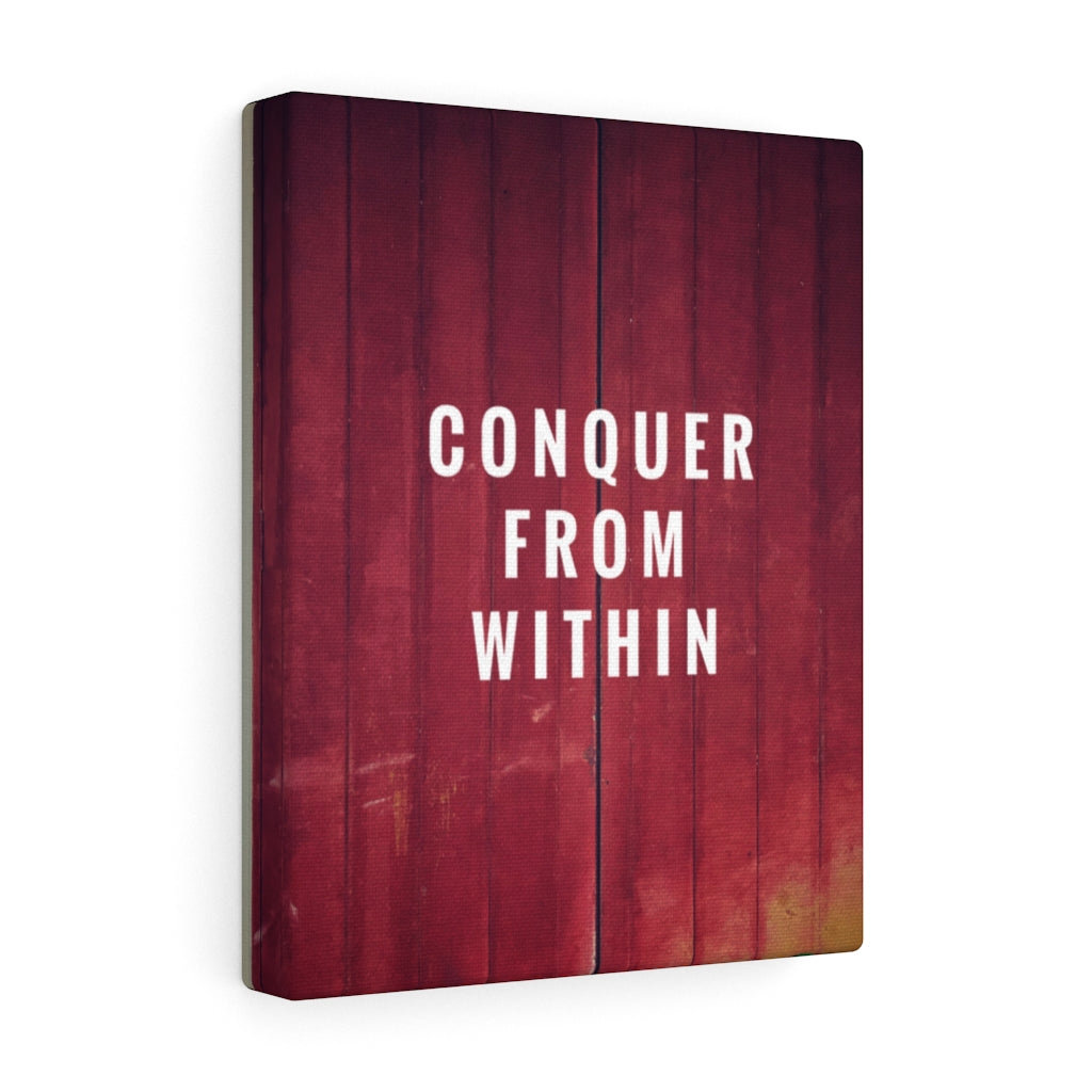 Trinx Inspirational Quote Canvas Conquer From Within Motivational Print Ready To Hang Artwork ...
